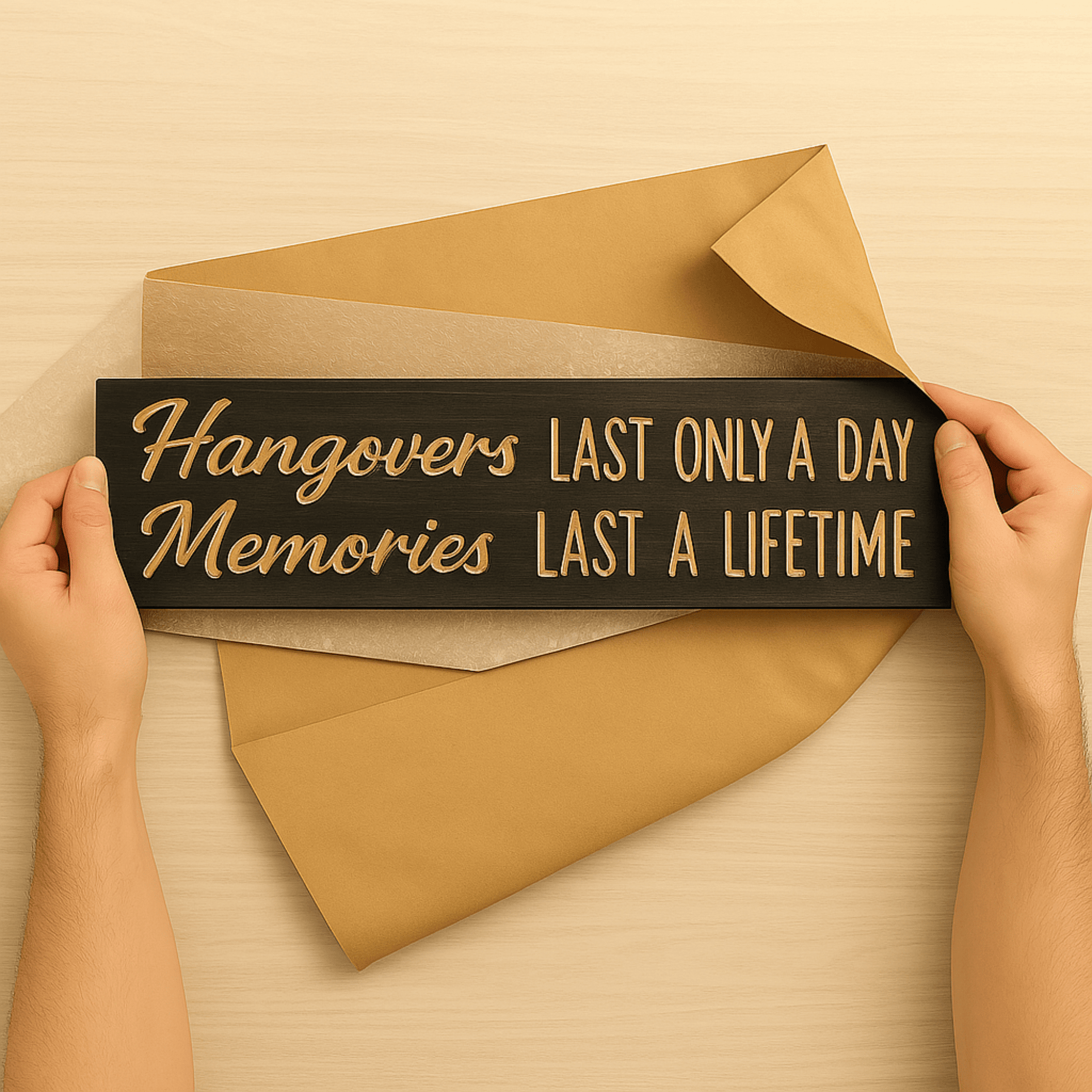 Hangovers Last Only a Day Sign – Funny Bar & Man Cave Décor ...